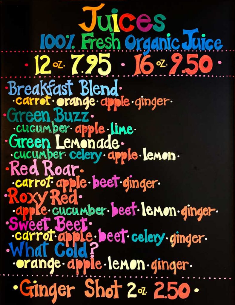 Menu – Greens N Grains Natural Foods Market & Café